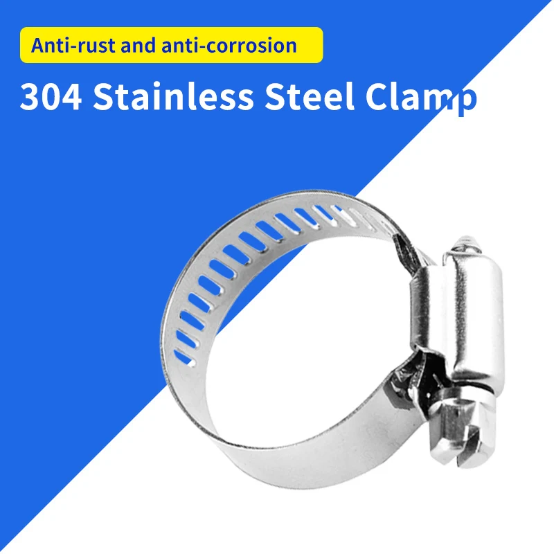 New Stainless Steel Drive Hose Clamp Fuel Tube Water Pipe Fastener Worm ...