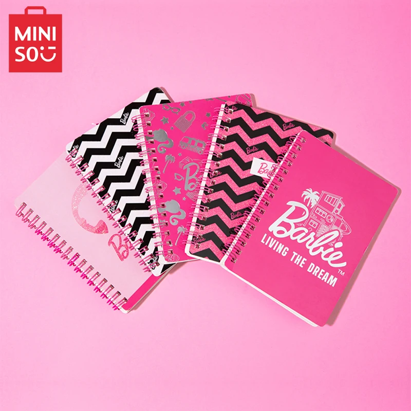 Genuine-MINISO-Barbie-Series-Coil-Notebook-Notebook-para-Estudantes ...