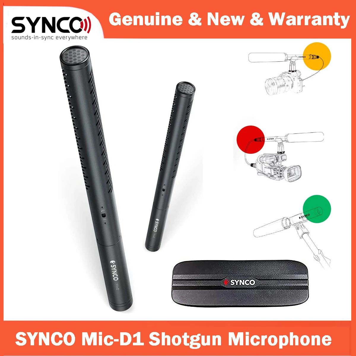 Synco-D1-Mic-D1-Super-Cardioid-Directional-Condenser-Shotgun-Microphone ...