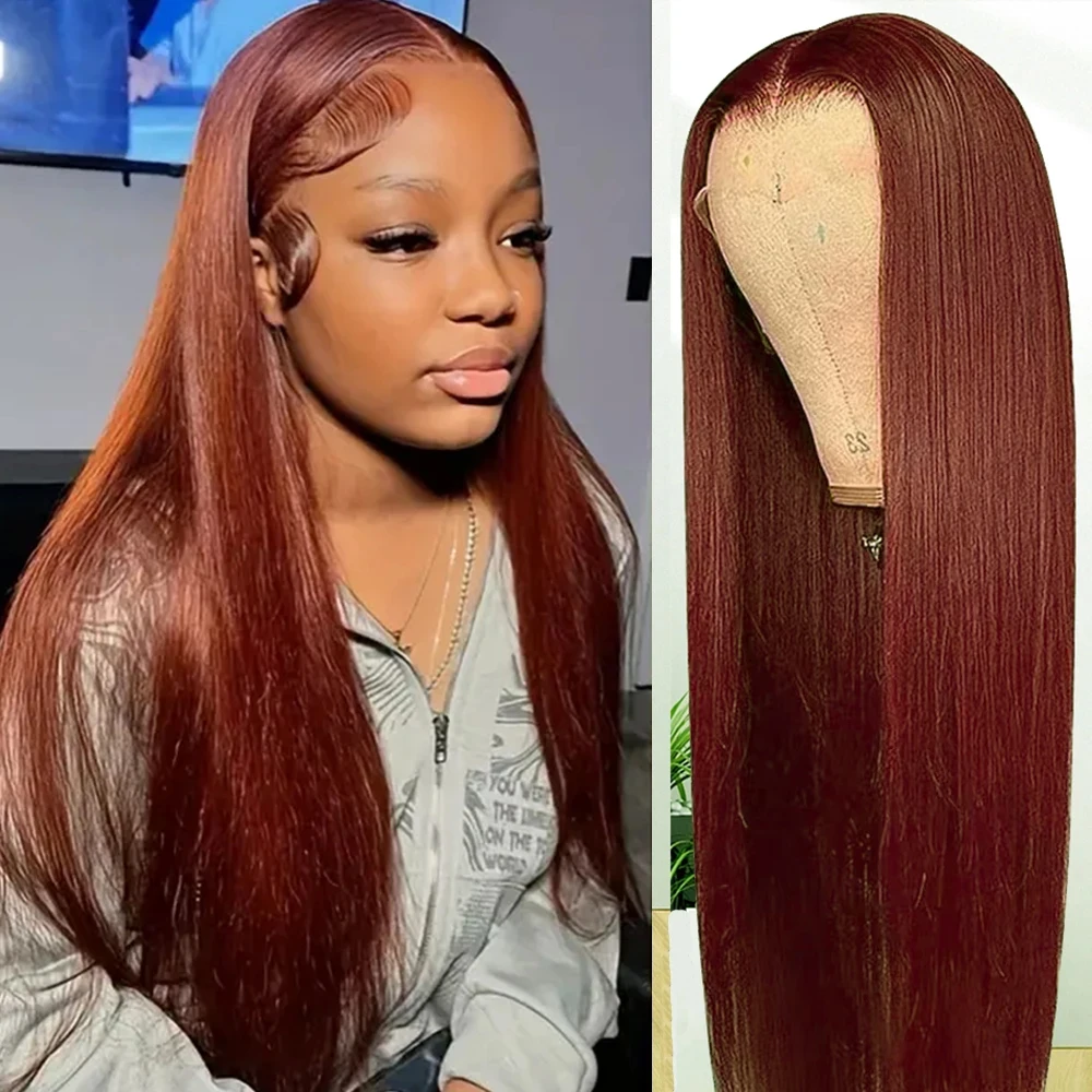 13x4-Lace-Frontal-Wigs-Straight-Reddish-Brown-13x6-HD-Lace-Front-Human ...