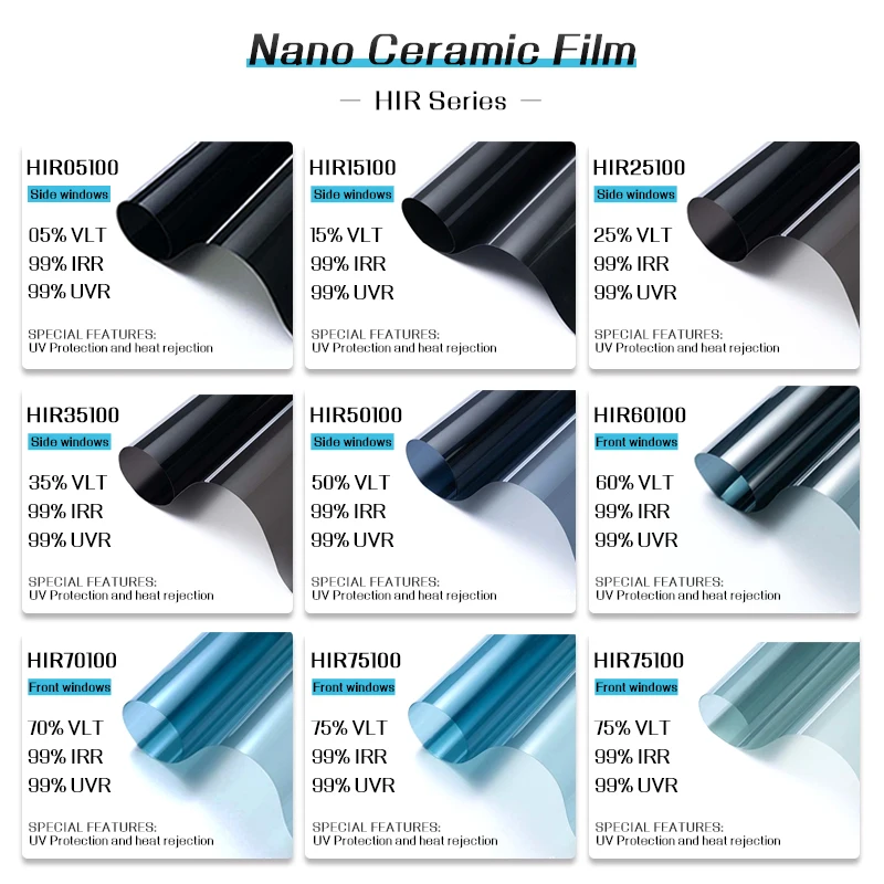 HIR100-Width-70-75-80cm-Window-Tint-Car-Solar-Film-2Mil-Nano-Ceramic ...