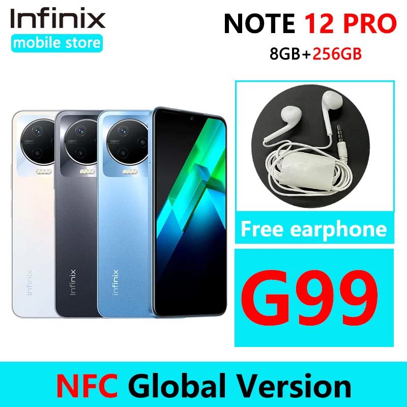 Infinix Note 12 Pro 8gb 256gb 4g Nfc Smartphone Helio G99 Processor 6.7 ...