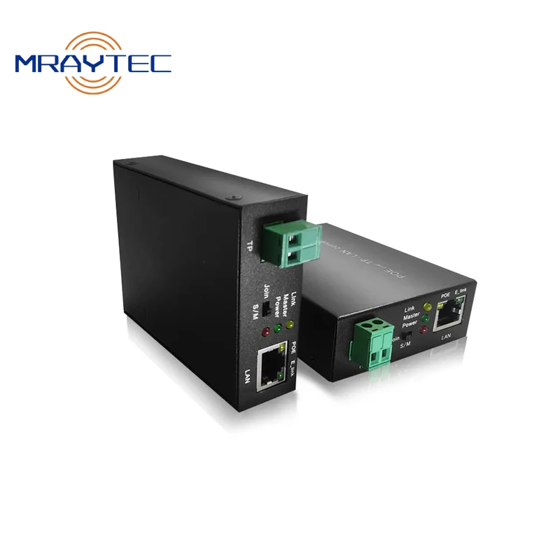 10/100M POE Ethernet Over 2 wire Twisted Pair Extender Up To 500m Long ...