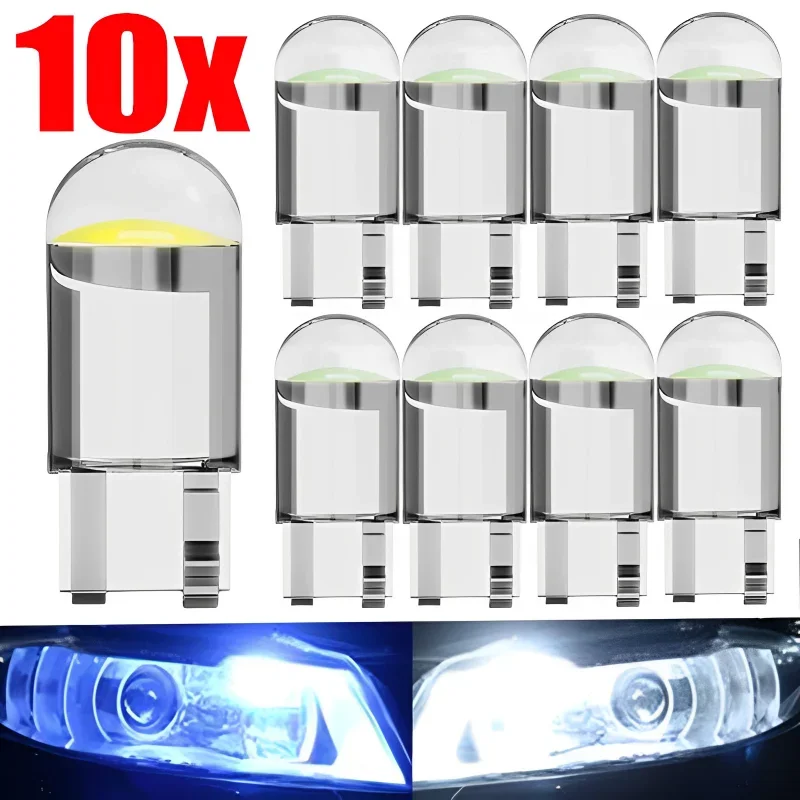 W5W-LED-T10-Car-Lights-COB-Transparent-Glass-Universal-Auto-Signal-Lamp ...