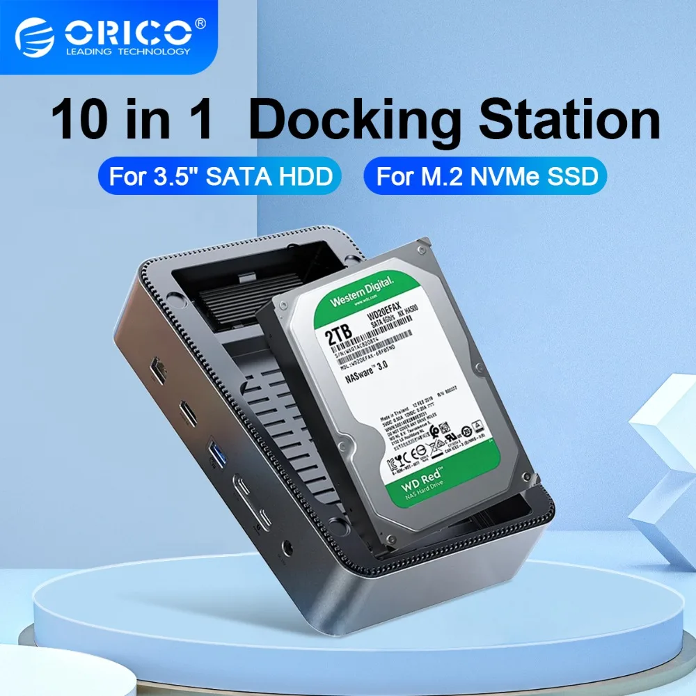 ORICO-Docking-Station-Deck-with-Dual-M-2-NVME-SSD-Case-3-5-Hard-Drive ...