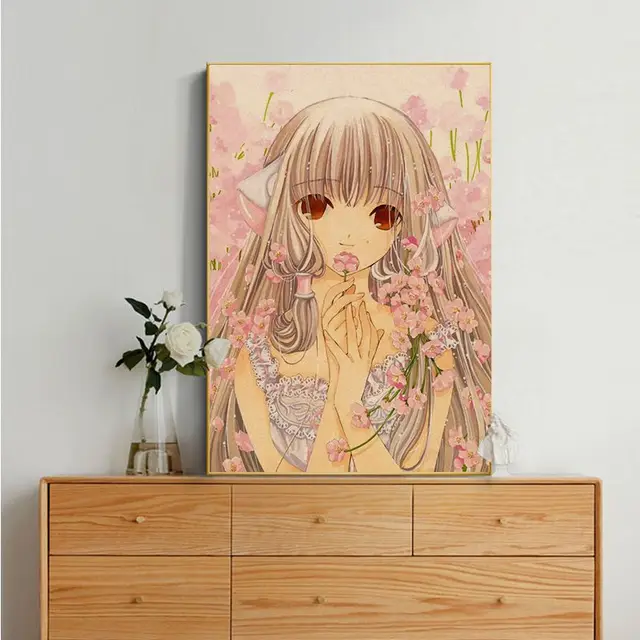 Anime Chobits Retro Kraft Paper Poster Kraft Paper Sticker Home Bar ...