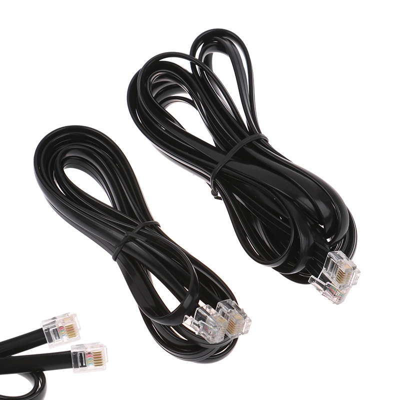 RJ11 RJ12 6P6C Data Cable Male To Male Modular Data Cord Straight Wiring Pinout Telephone ...