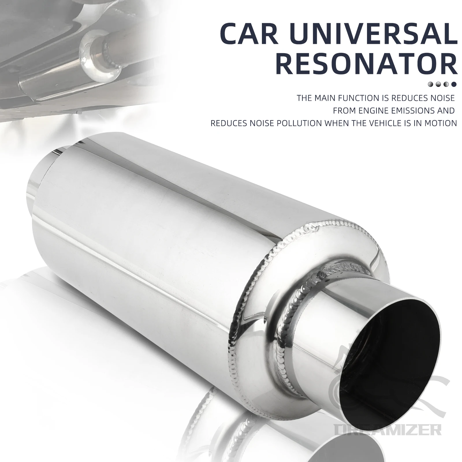 1pcs-Universal-2-5-Stainless-Steel-Exhaust-Muffler-Resonator-Tail-Tube ...