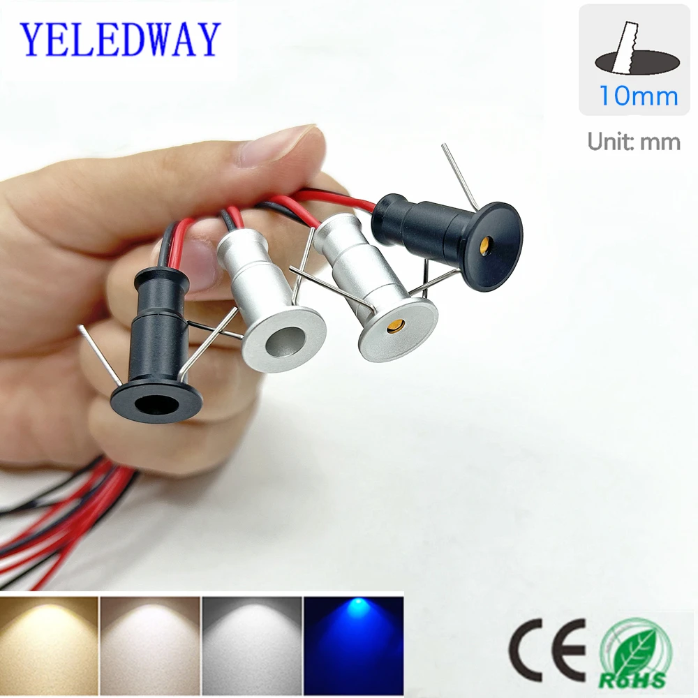 10mm-Mini-Spot-Light-0-5W-LED-Spotlight-DC12V-Dimmable-Spotlights ...