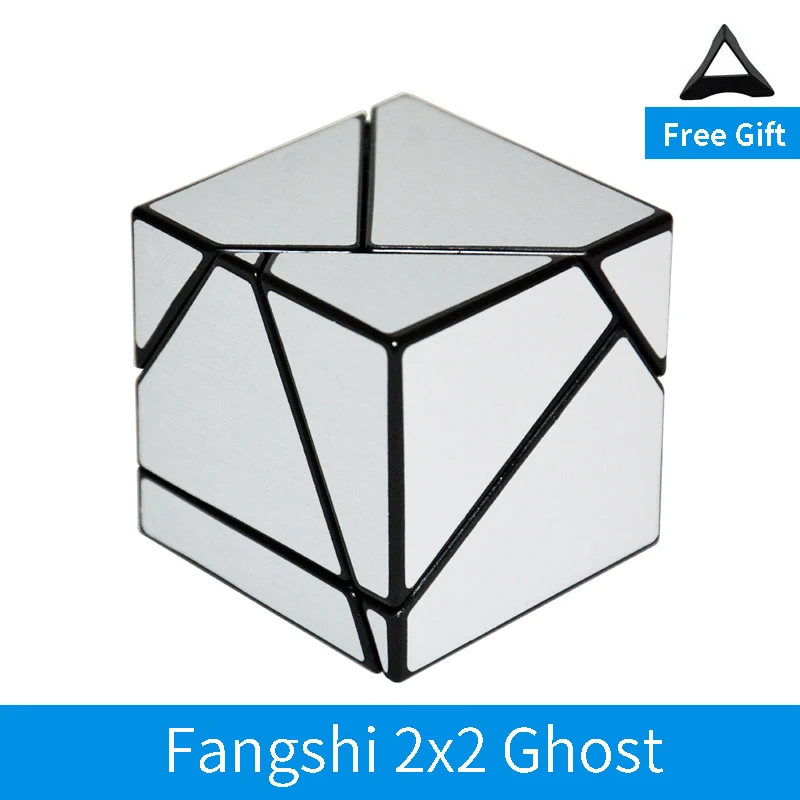 Fangshi-Lim-2x2-Ghost-Guimo-Cube-Black-White-Base-with-Silver-Red-Black ...