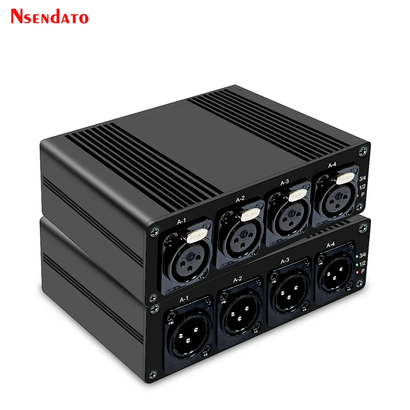 4 canais xlr equilibrada fibra óptica de áudio extensor sobre fibra ...