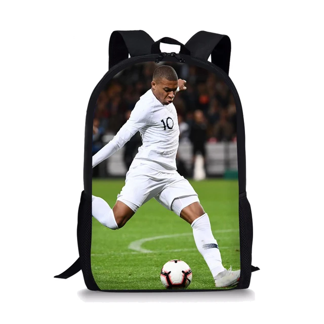 Football-star-Kylian Mbappé School Bags For Boys Girls 3D Print School ...