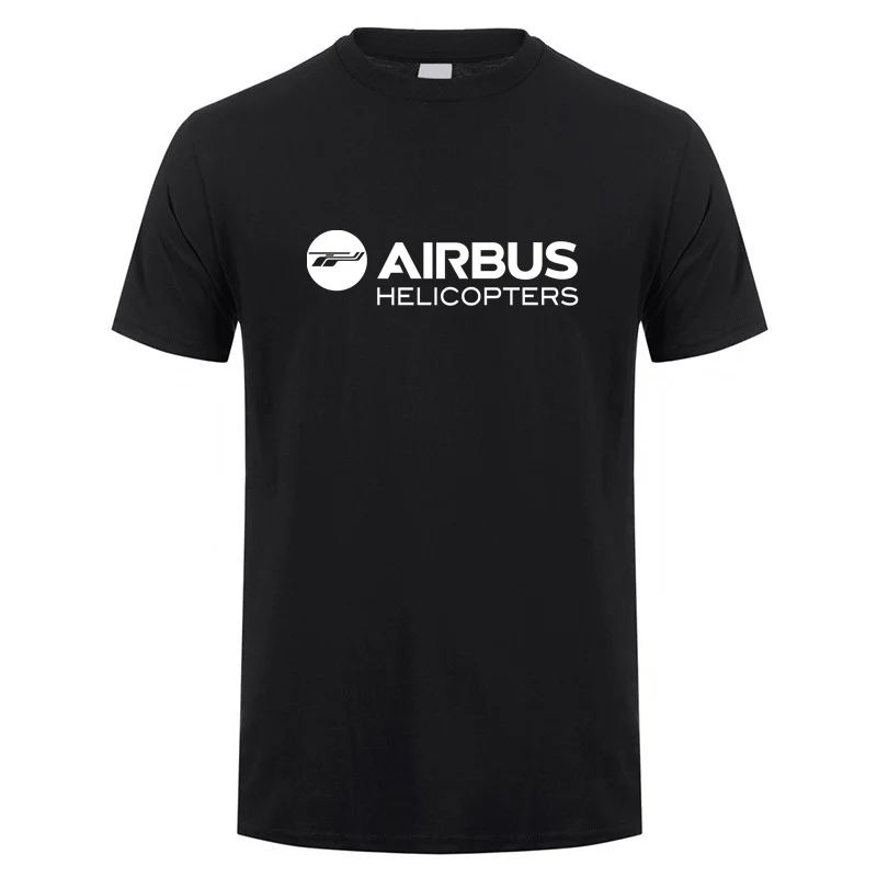 Airbus-Helicopters-T-Shirt-Men-Summer-Short-Sleeve-Cotton-Airbus-T ...
