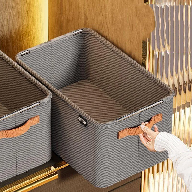 Folding-clothes-storage-box-with-steel-rack-clothes-tidying-chest-chest ...