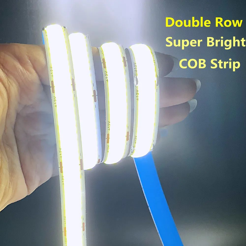 Super-Bright-LED-COB-Strip-Double-Row-Flexible-616leds-m-Dimmable-Led ...