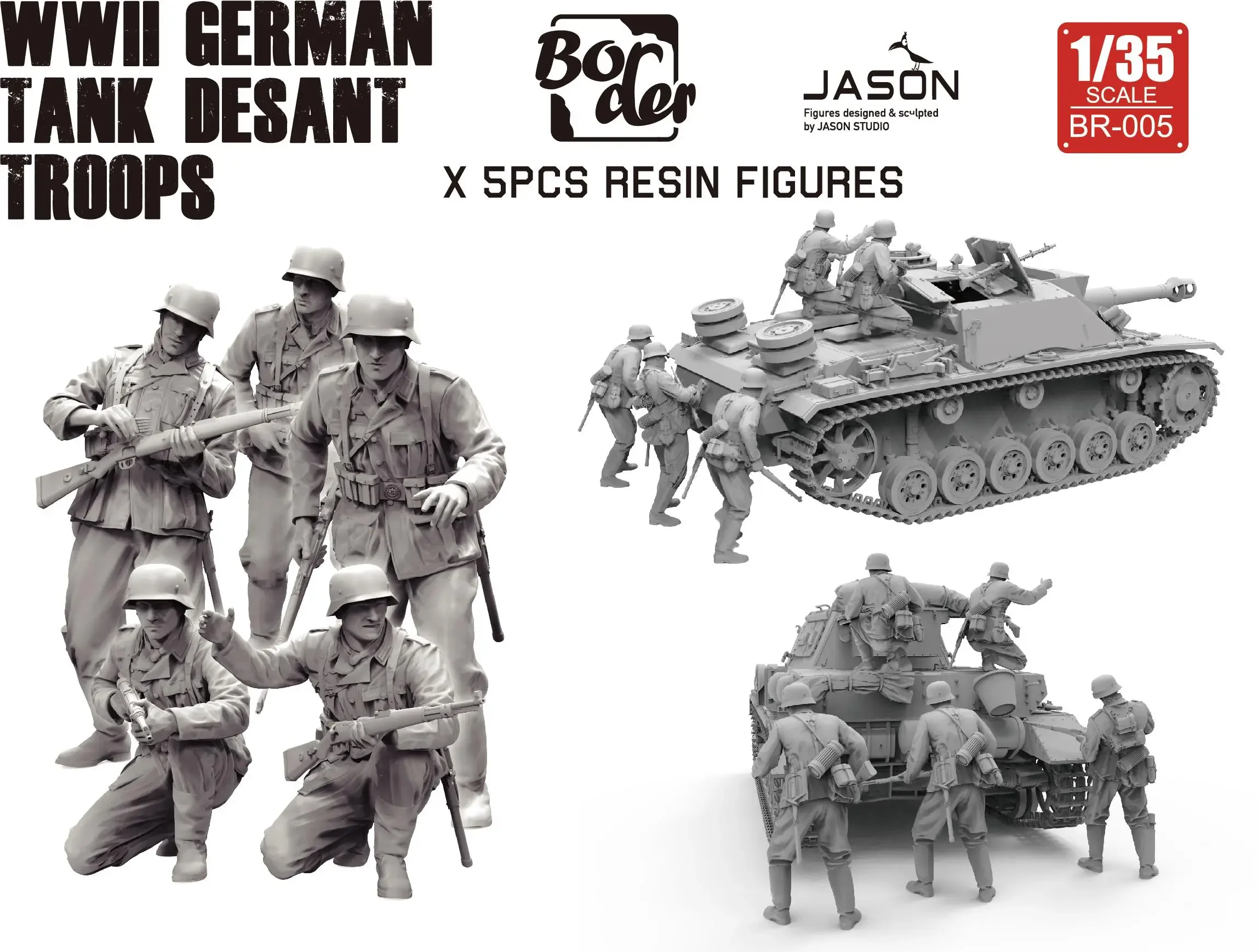 Border-BR-005-1-35-German-Tank-Desant-Troops-Resin-Figures-Tank-not ...