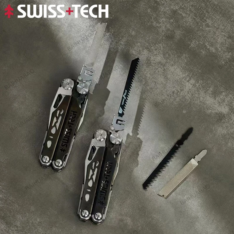 Newest-SWISS-TECH-37-In-1-Folding-Multitool-Pliers-Multi-Tool-Scissors ...