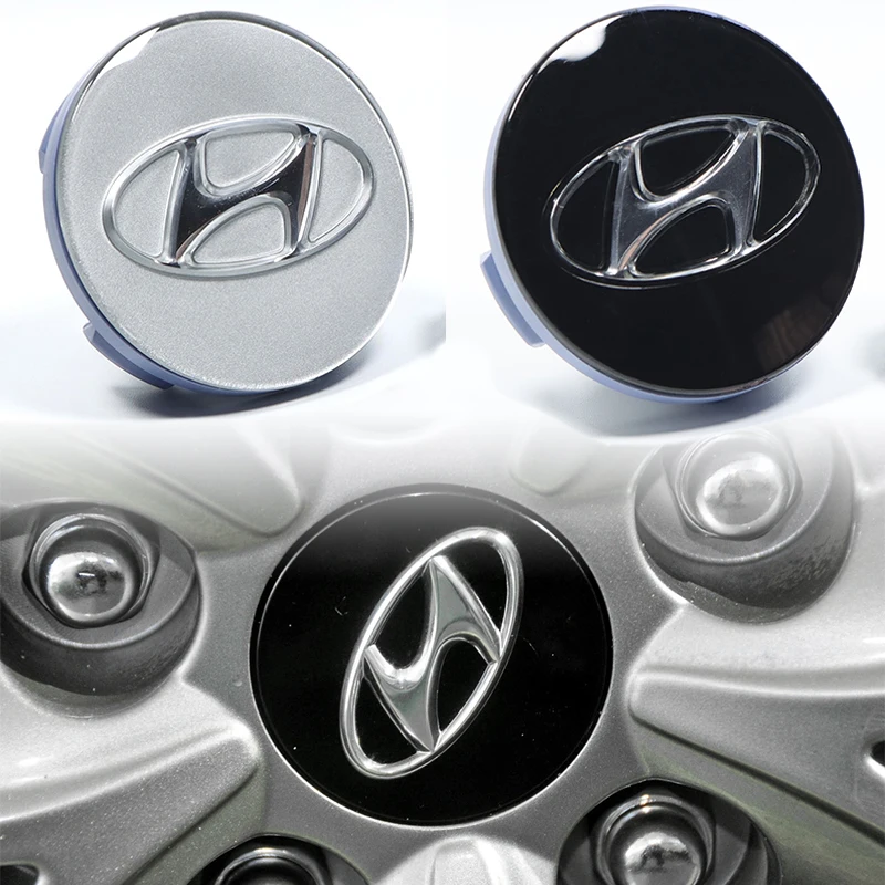 Roda-de-carro-Centro-Cap-Hub-Covers-Badge-Acess-rios-para-Hyundai-I10 ...