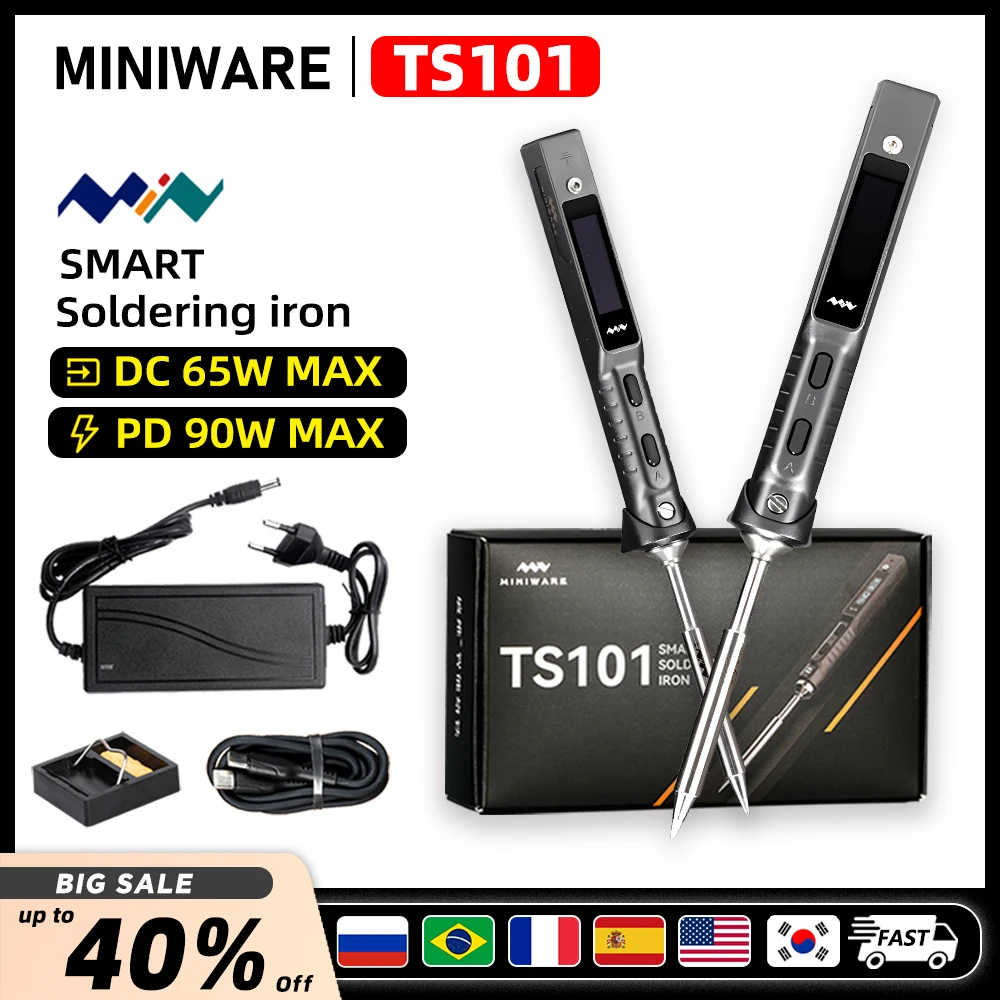 MINIWARE-TS101-Electric-Soldering-Iron-Digital-Display-High-Power-Welding-Pen-Internal-Heating ...