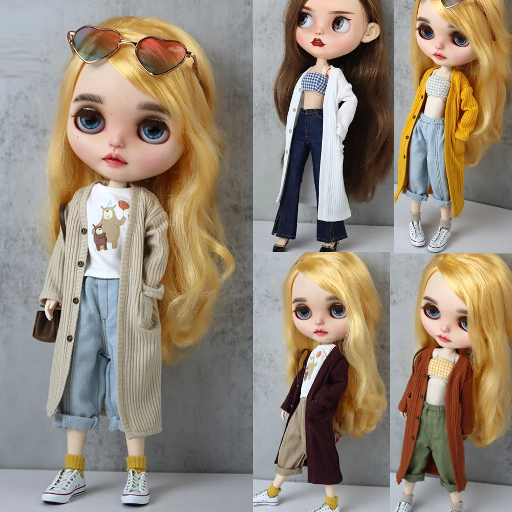 Vêtements pour poupée, jeans amples à la mode, trench coat de 28 à 30cm Blyth Azone OB22 OB24 ...