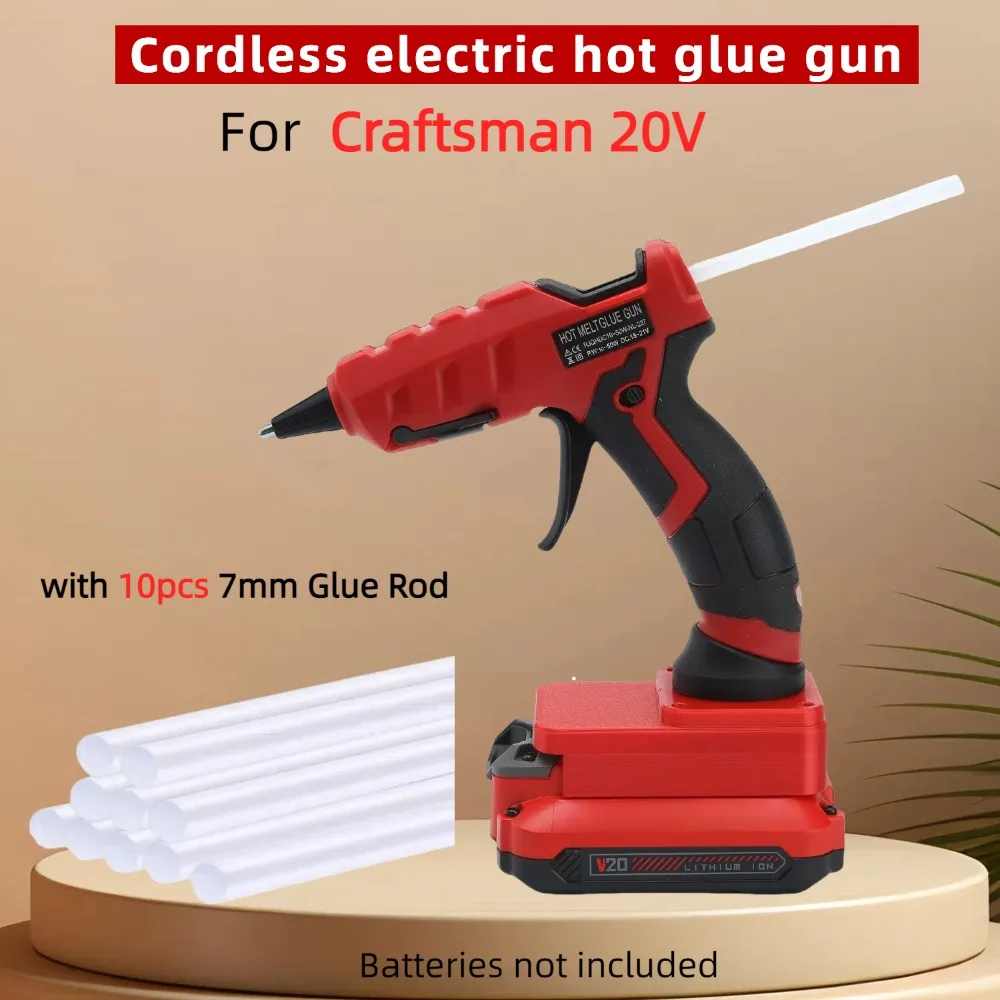 50W-Cordless-Electric-Hot-Glue-Gun-FOR-Craftsman-20V-Lithium-Ion-with ...