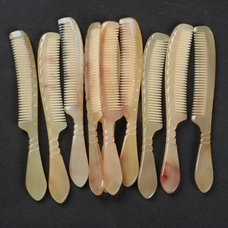 Sheep-Horn-Hair-Comb-18-5cm-Fine-Dense-Teeth-Anti-Static-Hair-Brush ...