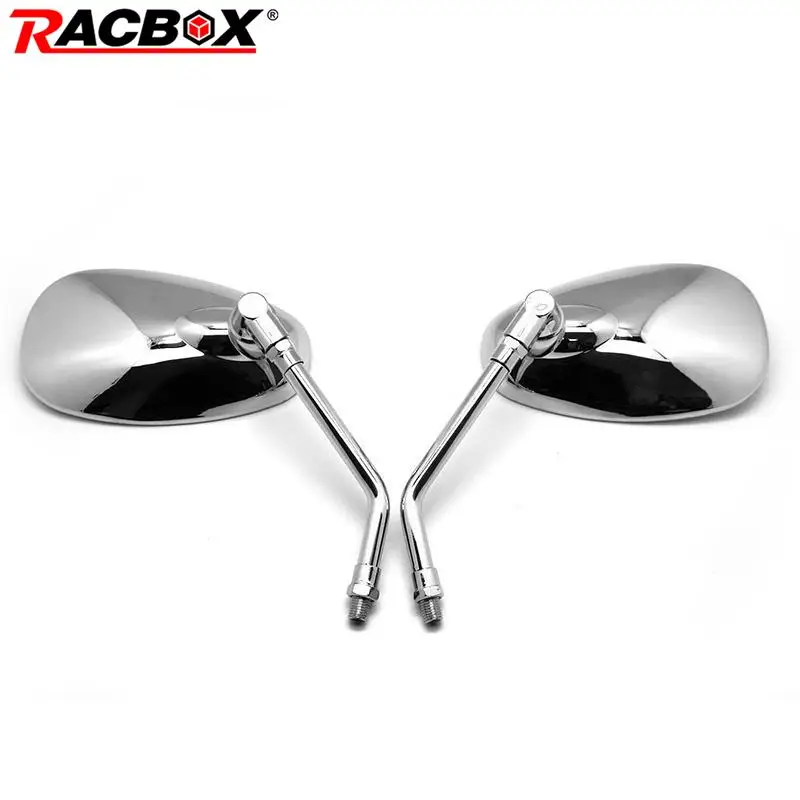 2Pcs-Motorcycle-Rearview-Mirrors-Motor-Spiegels-Motorfiets-10mm-Rear ...