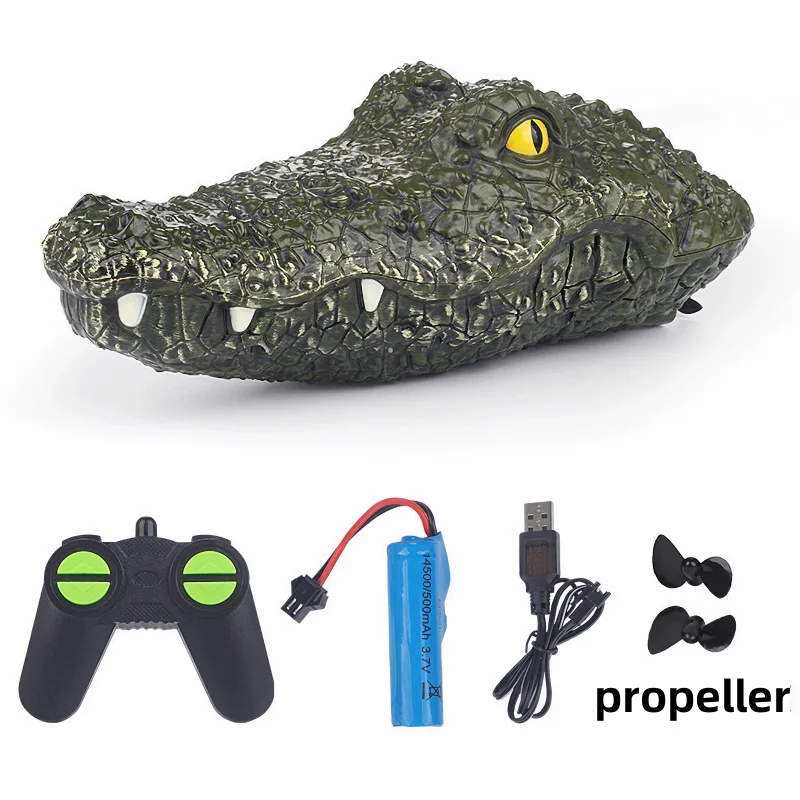 RC Boats Ship Novelty Toys Simulation Crocodile Head 2.4G Remote ...