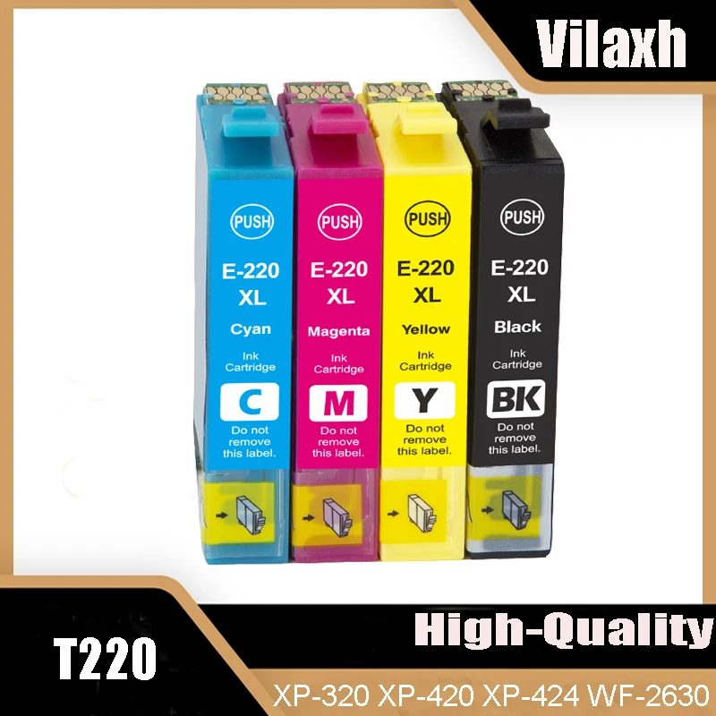Vilaxh-cartucho-de-tinta-Compatible-con-Epson-T220XL-220XL-T220-WF-2630 ...