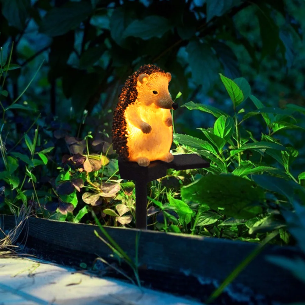 Hedgehog Solar Garden Lights Statue Ornament - styloclubs.com
