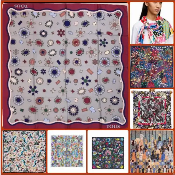 Bufanda-con-estampado-de-arte-colorido-para-mujer-chal-cuadrado-grande ...