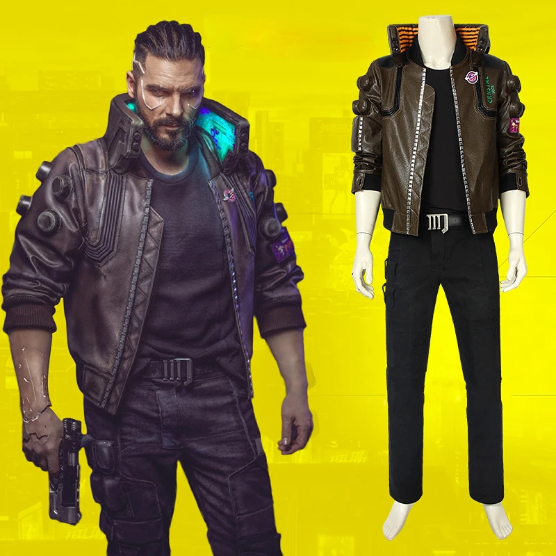 Game Cyber 2077 punk 2077 Main Character V Cosplay Costume Fashion Punk ...