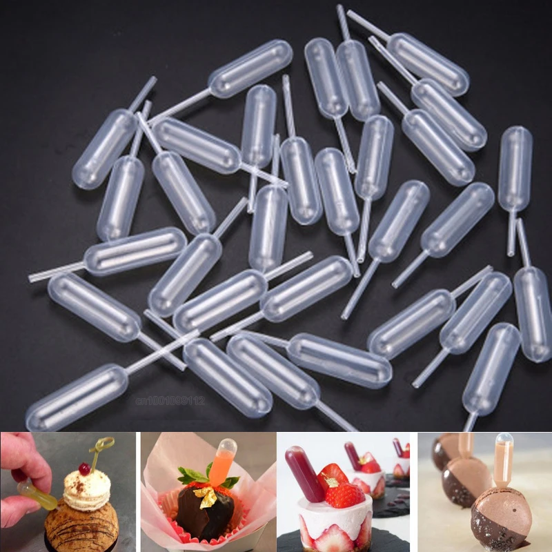 50PCS-Mini-Dropper-Disposable-Jam-Dropper-for-Cupcakes-Sauce-Squeeze ...
