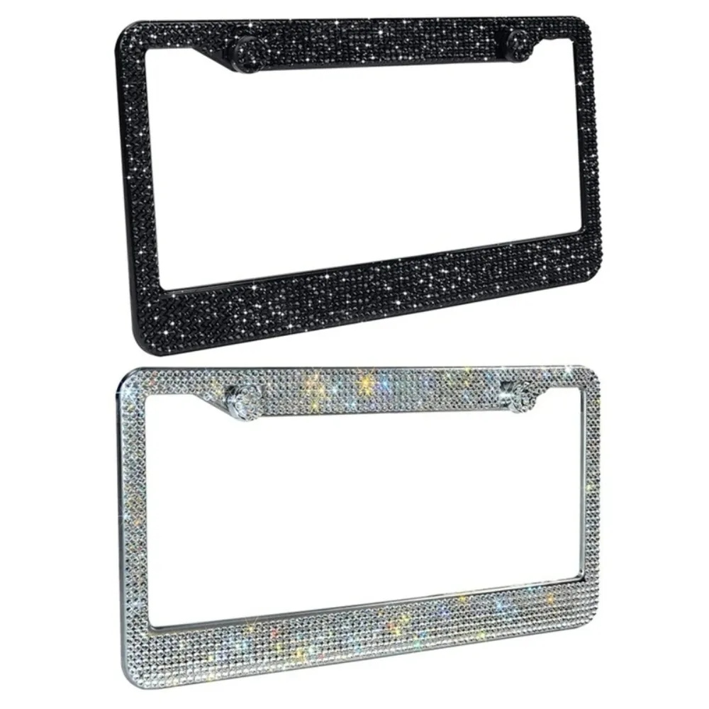 Crystal-Diamond-Car-License-Plate-Frame-Premium-Stainless-Steel-Bling ...