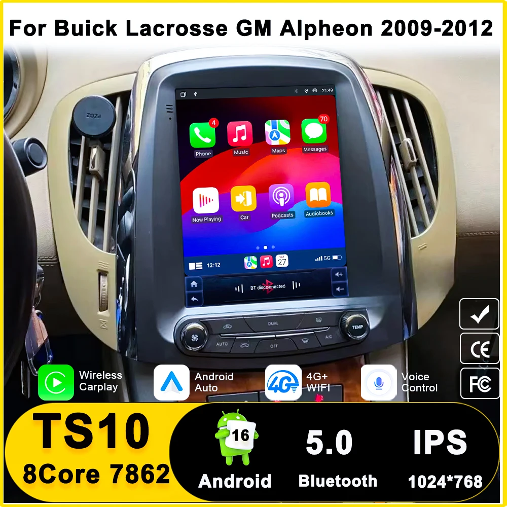 9.7"Car Android 16 Car Radio For Buick Lacrosse GM Alpheon 2009-2012 ...