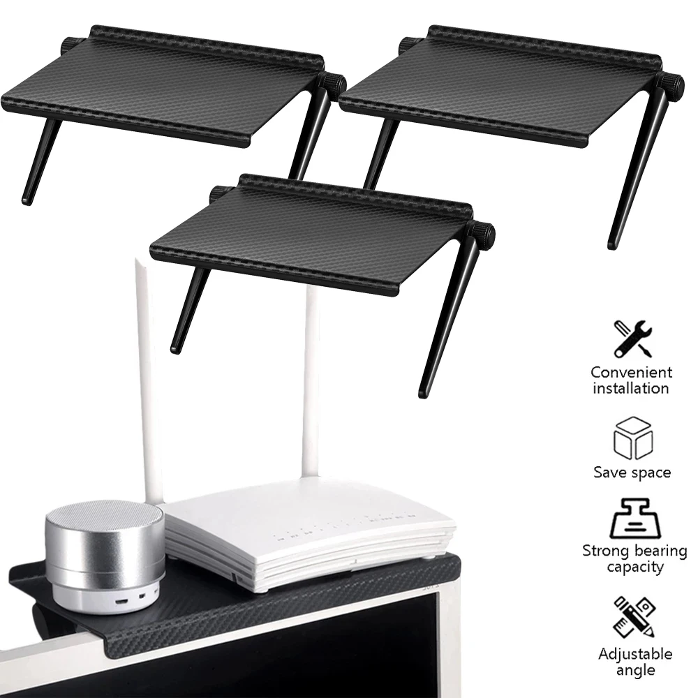 Rack-TV-Monitor-Organizer-Screen-Top-Storage-Shelf-Holder-Practical ...