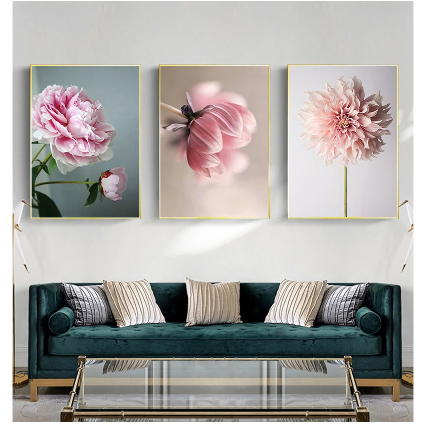 Flowers Pictures Modular Wall Art Prints Canvas Painting For Living ...