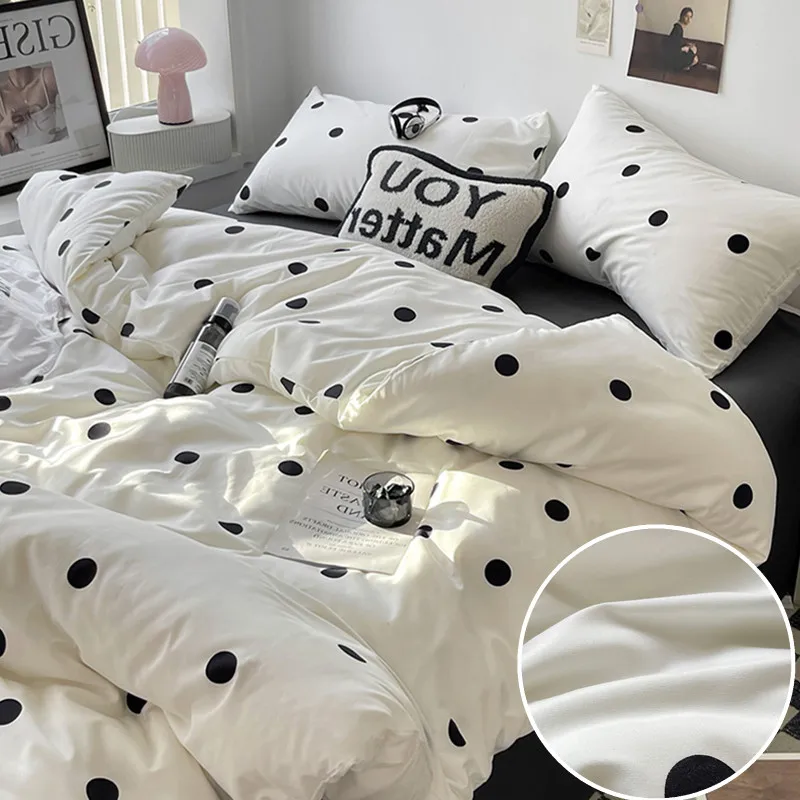 Simple-Style-Bed-Linen-Set-Skin-friendly-Bedsheet-Set-Pillowcase ...