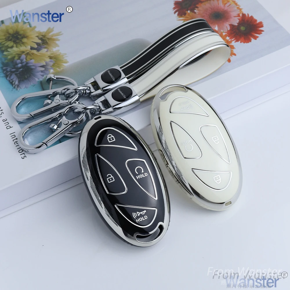 Silver-Tpu-Car-Key-Case-Cover-for-2023-Hyundai-Ionic-6-Grandeur-GN7 ...