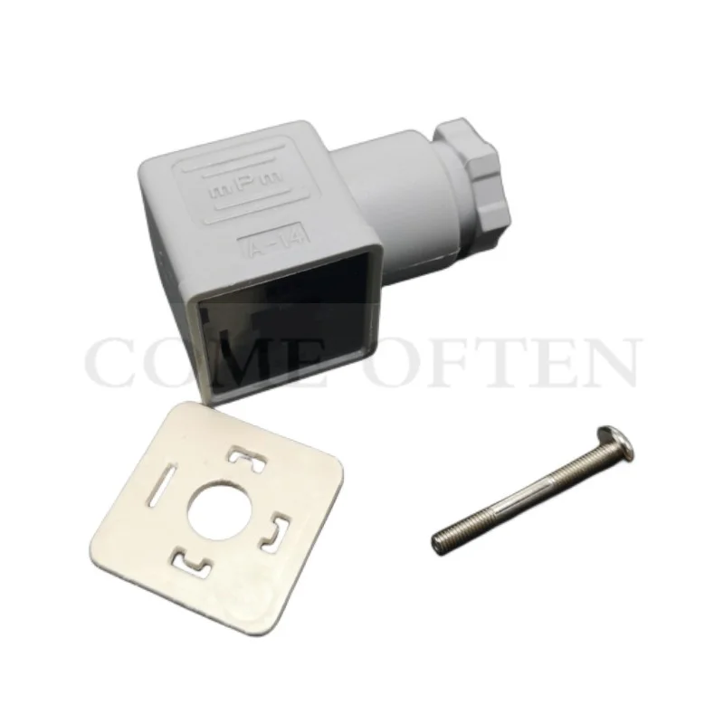 DIN43560A-MPM-Through-Solenoid-Valve-Plug-Grey-2-PE3-PIN-A-14-18mm-Pin ...