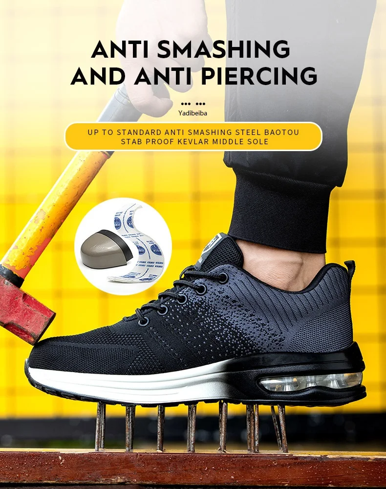2023 New Air Cushion Safety Shoes Men Women Sneakers Steel Toe Shoes ...