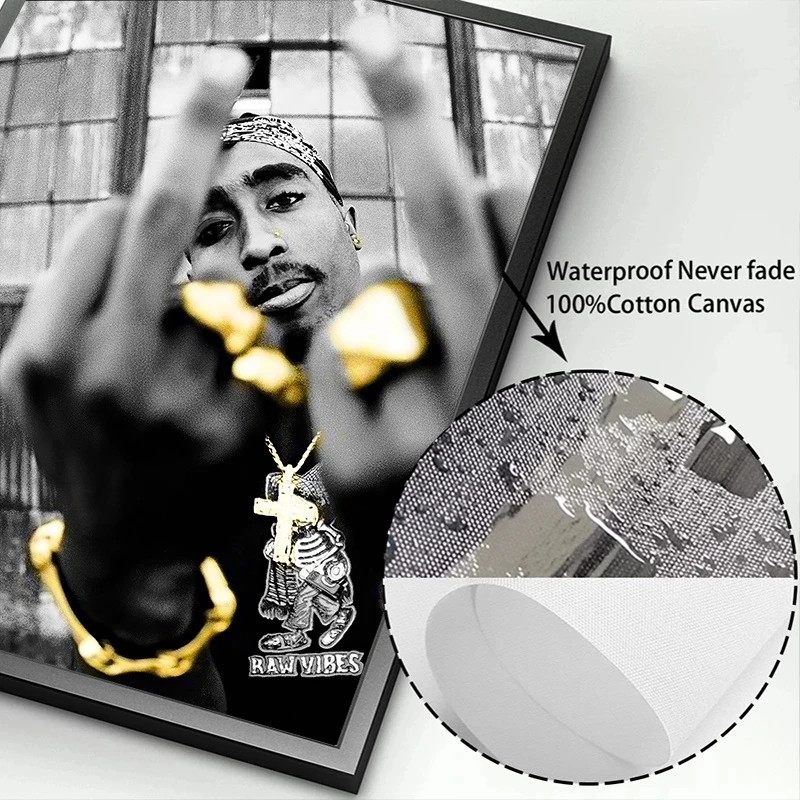 Tupac Middle Finger Poster