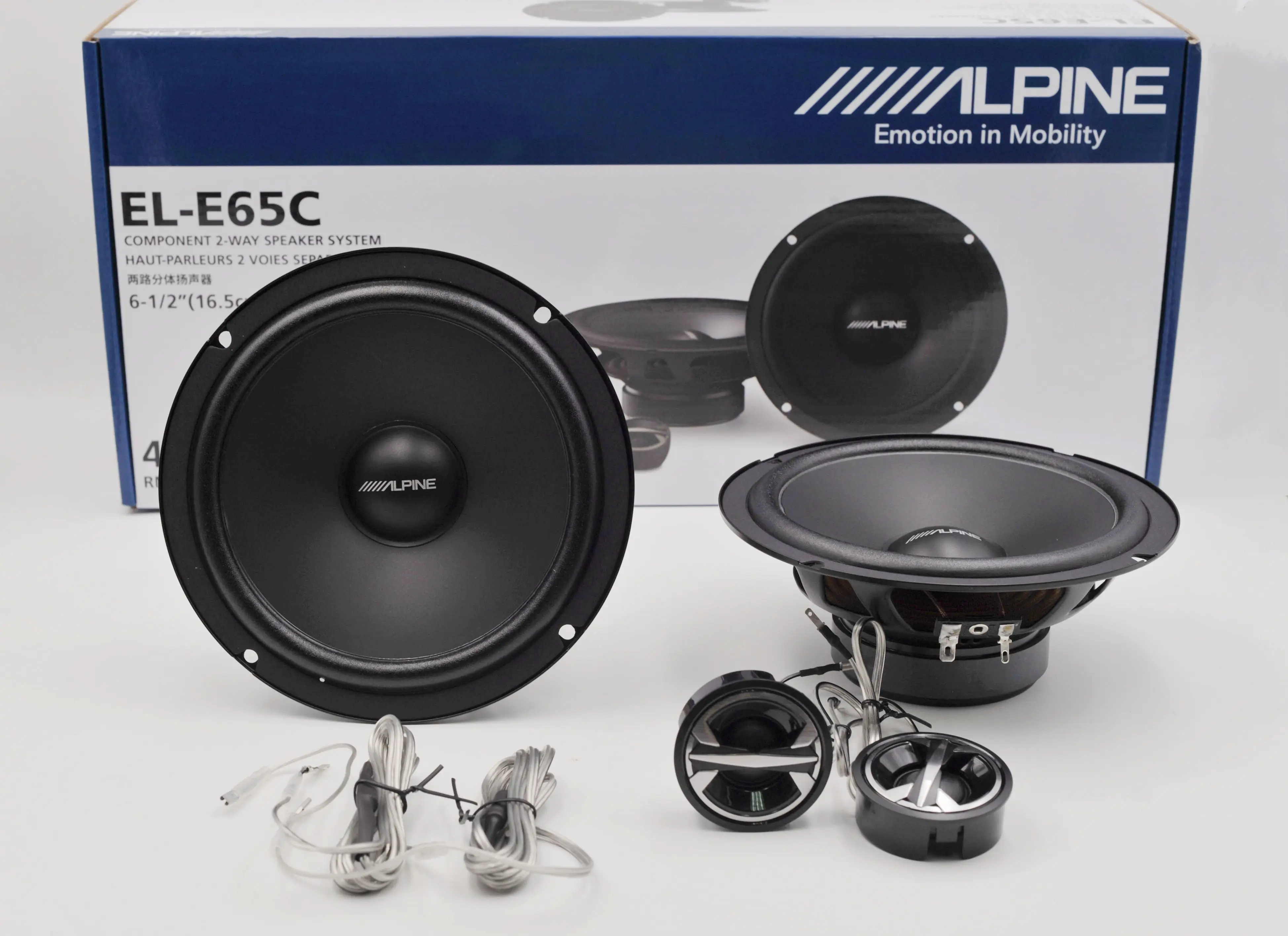 ALPINE Car audio two-way split speaker 180W tweeter speaker medium bass ...