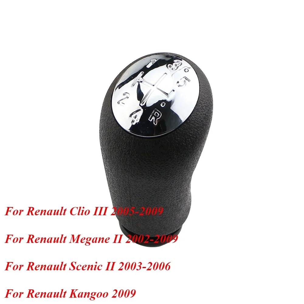 5 Speed Gear Shift Knob for Renault Clio III 2005-2009 Kangoo 2009 Fit ...