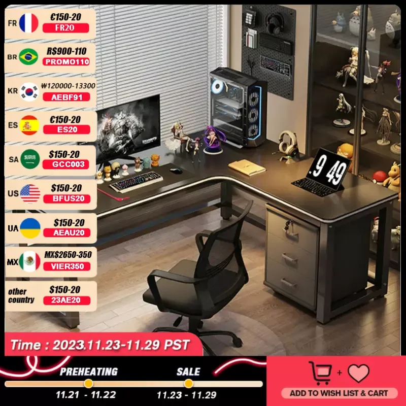 L-f-rmige-Ecke-Spieltische-Desktop-Computer-Schreibtische-f-r-B-rom-bel-einfache-Home ...