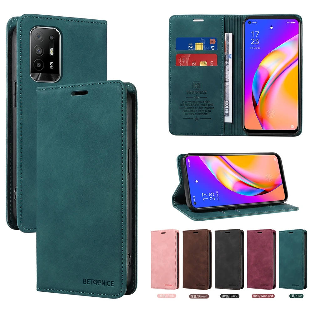 RFID BLOCKING Magnetic Leather Wallet Case For OPPO Find X8 X5 Reno 12 ...
