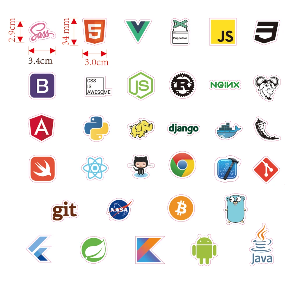 33 Adet Mini Java Etiket Geek Programc Php Docker Html Bitcoin Bulut C 8156