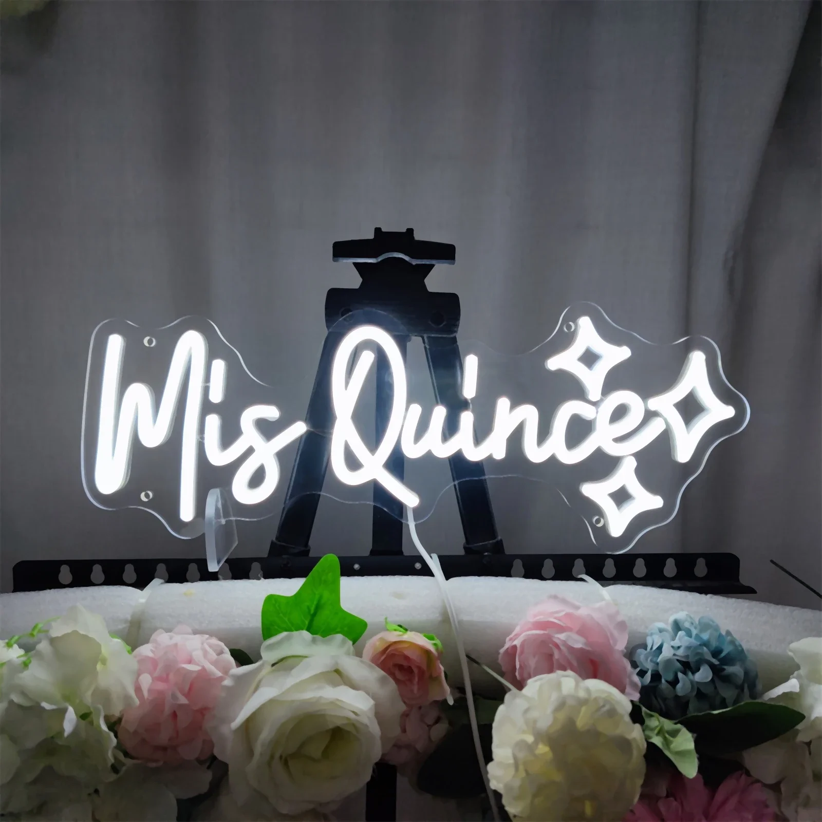 Letrero de neón LED Mis Quince para decoración de pared, arte de pared ...