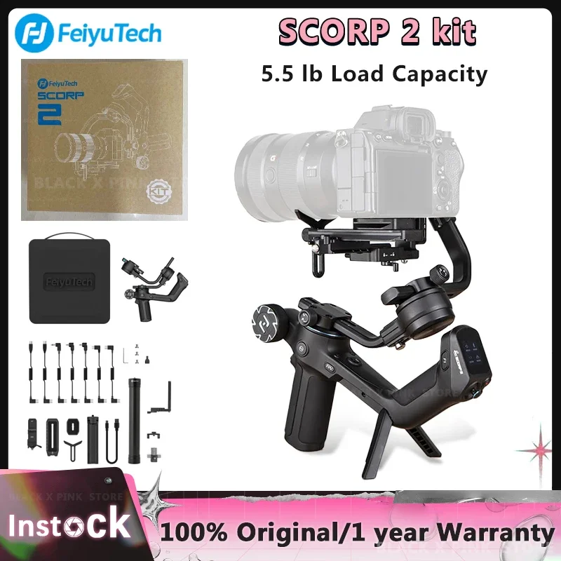 FeiyuTech-SCORP-2-kit-Camera-Gimbal-Stabilizer-Built-in-AI-Tracker ...