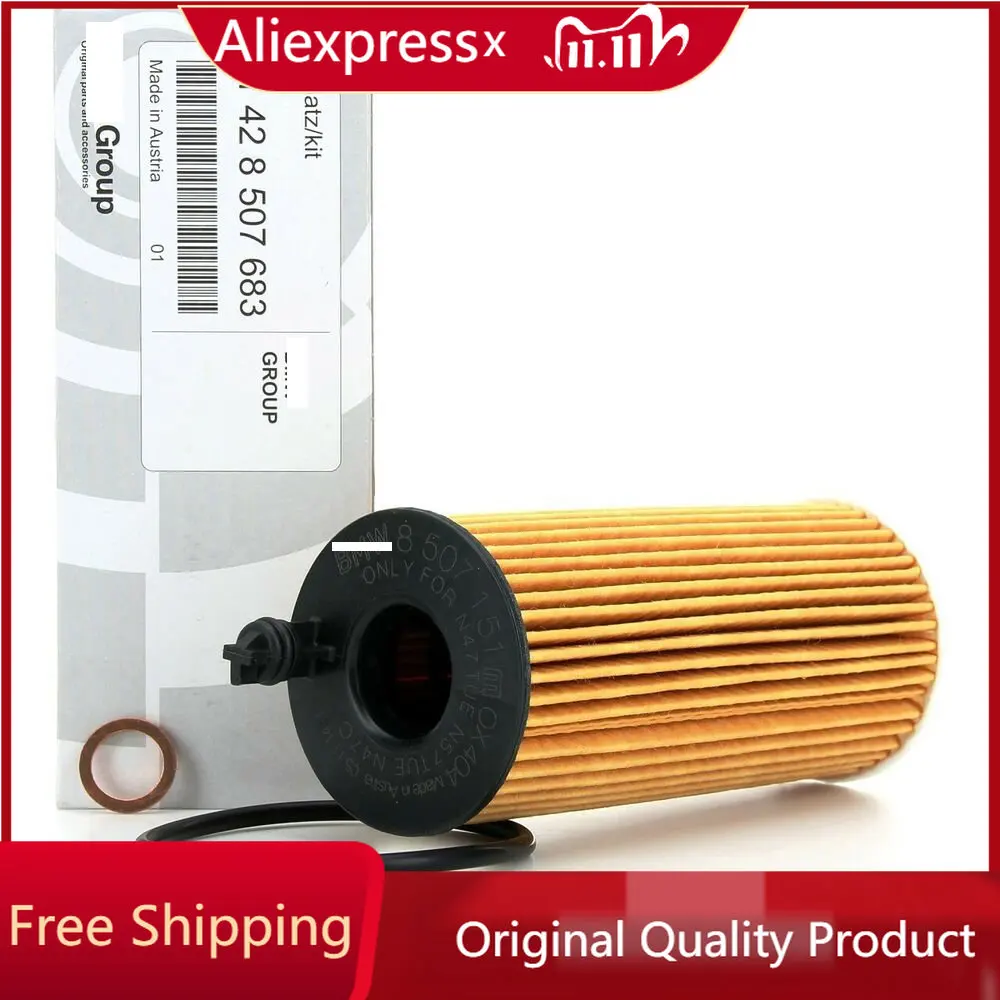 Engine Oil Filter for Bmw N57 3.0L N47 2.0L 11428507683 X5 X3 328d 535d ...